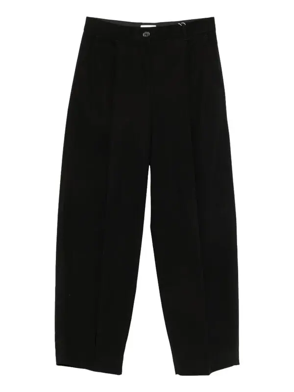 TOTEME Wide Leg Cotton Trousers - Multicolor