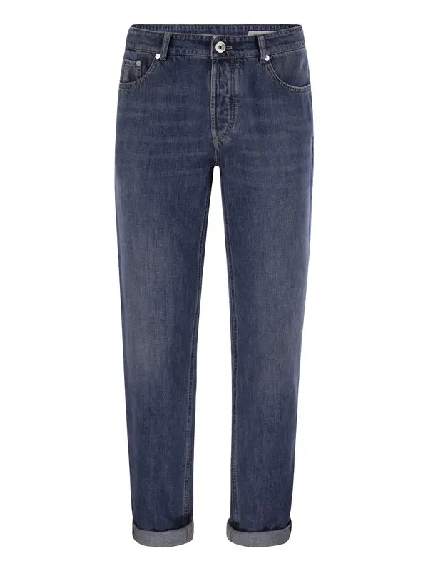 Brunello Cucinelli Traditional Fit Five-pocket Lightweight Denim Trousers - Multicolor