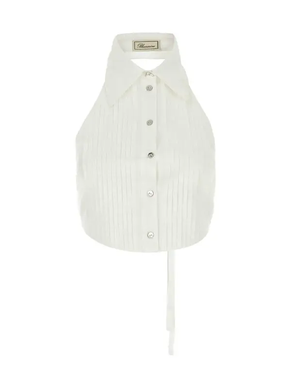 Blumarine Poplin Vest - White