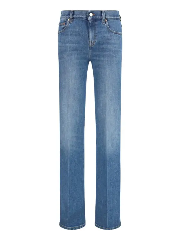 Gucci Flare Stretch Cotton Jeans - Blue
