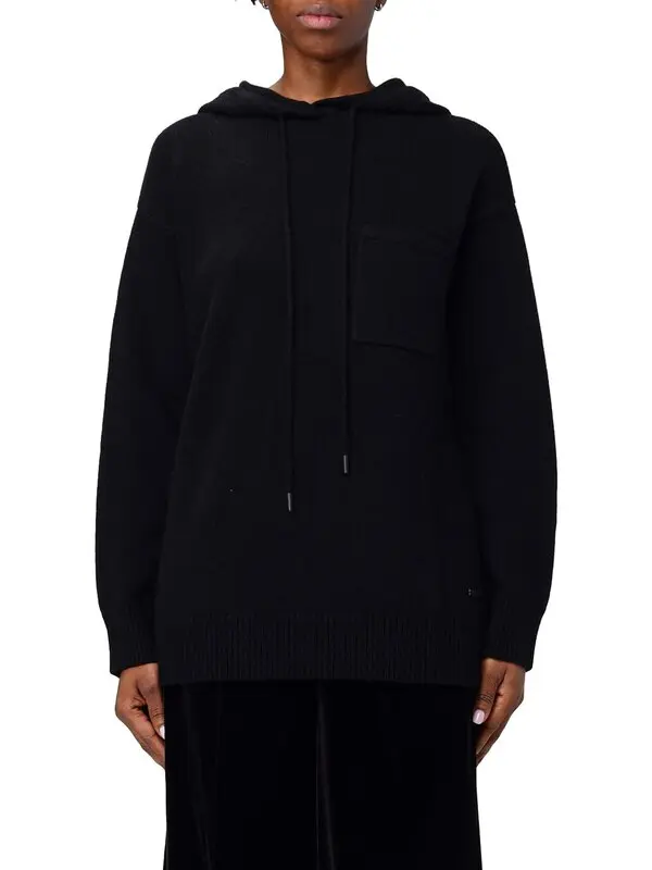 Max Mara Knit Hoodie - Black
