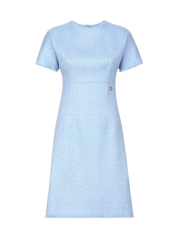 Dolce & Gabbana Rachel Tweed Dress With Dg Logo - Multicolor