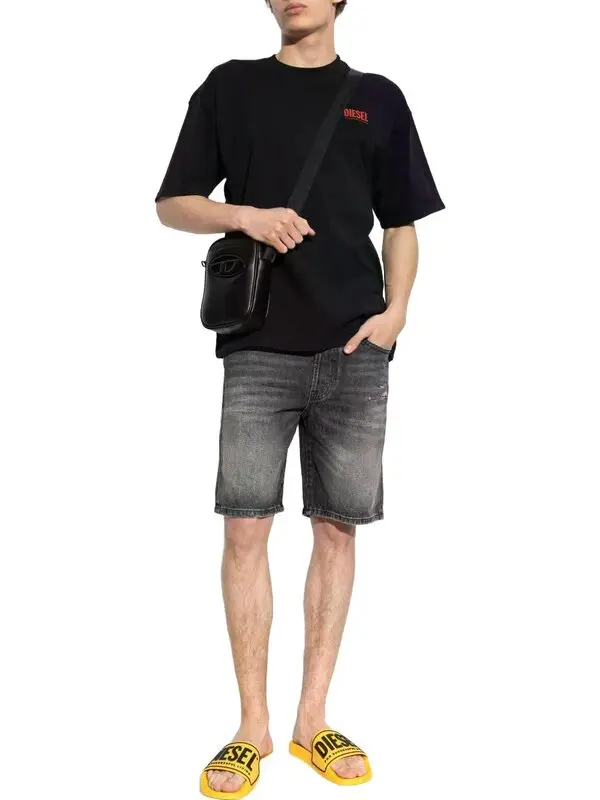 DIESEL® Distressed Effect Denim Shorts - Grey