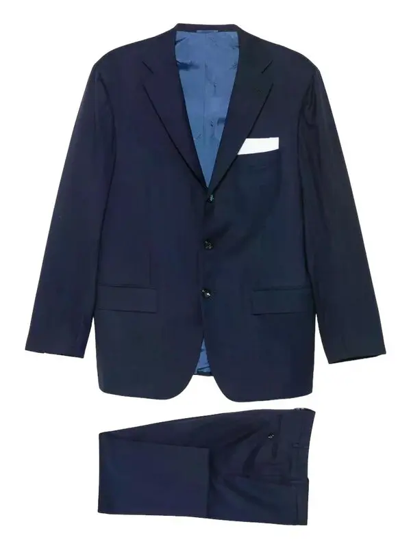Kiton Chest-pocket Suit - Blue