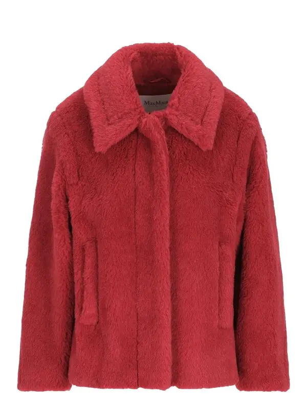 Max Mara Red Fur Coat - Multicolor
