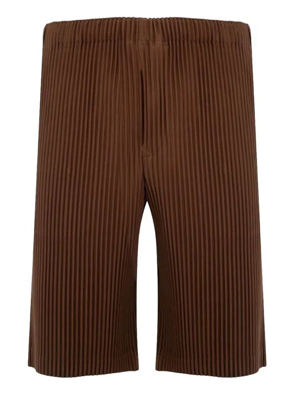 Issey Miyake Homme Plissé Pleated Bermuda Shorts - Multicolor