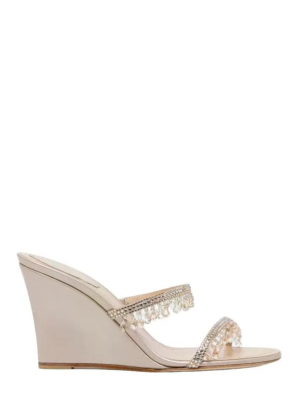 Rene Caovilla Embellished Sandals - Neutrals