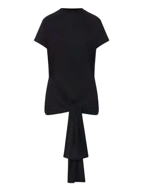 TOTEME Belted Draped T-shirt - Black