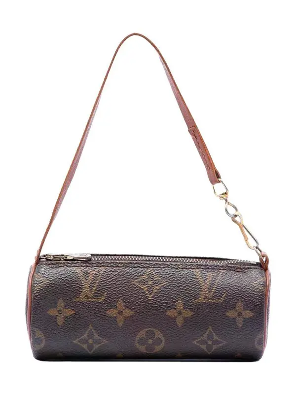 LOUIS VUITTON Monogram Papillon Pochette Handbag - Brown