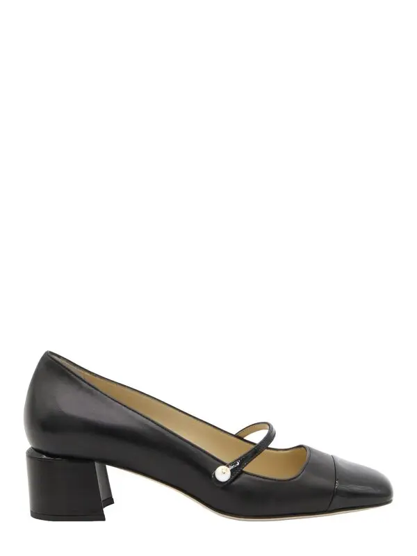 JIMMY CHOO Elisa Patent Leather Mary Jane Pumps With Pearl Embellishment - Multicolor