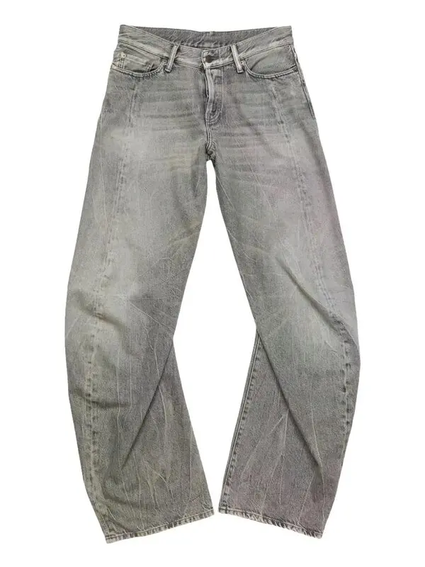 Acne Studios Washed-effect Wide Leg Jeans - Grey