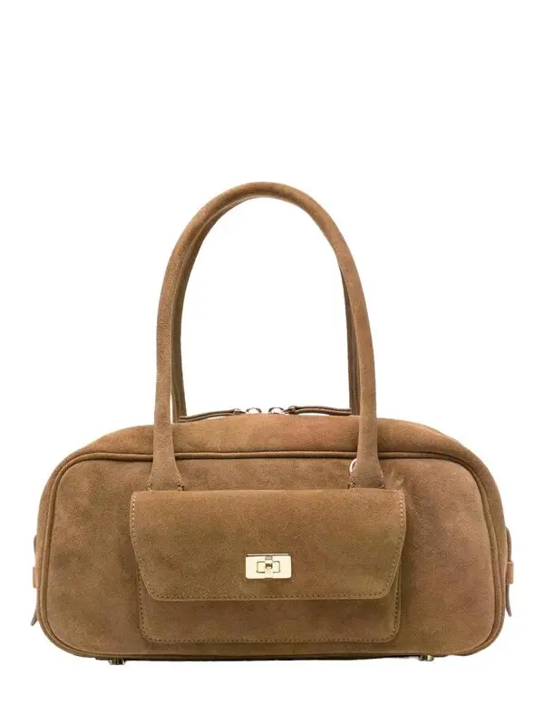 Sandro Top Zip Fastening Shoulder Bag - Neutrals