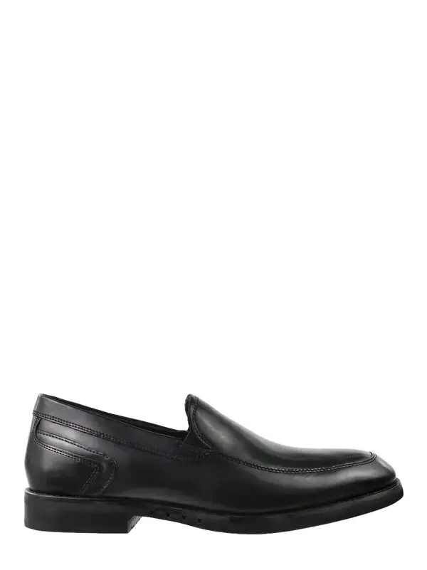 Clarks Un Hugh Step Leather Loafers - Black