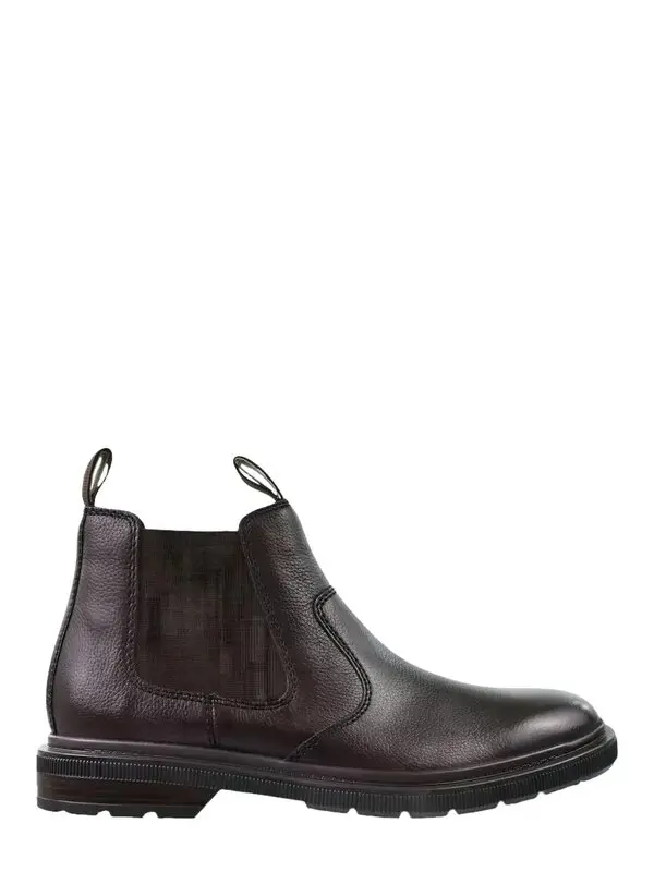 Clarks Burchill Up Leather Chelsea Boots - Brown