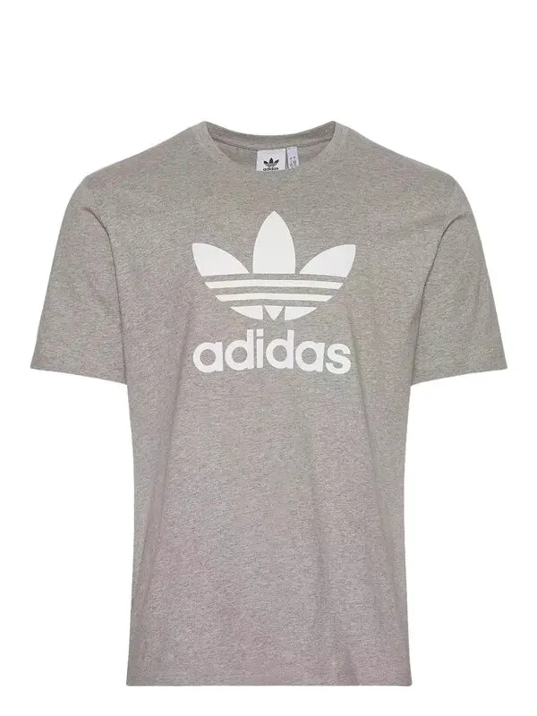 Adidas Trefoil Logo-print T-shirt - Grey