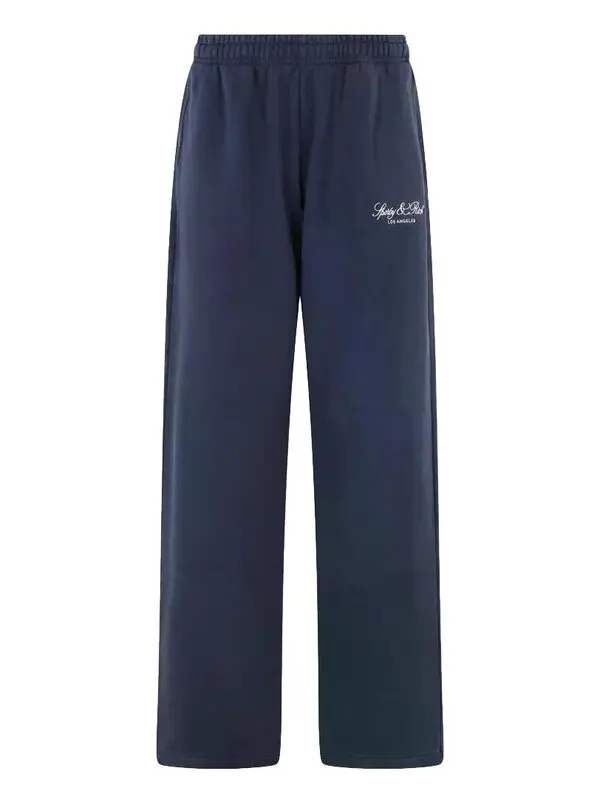 SPORTY & RICH Logo Print Track Pants - Blue