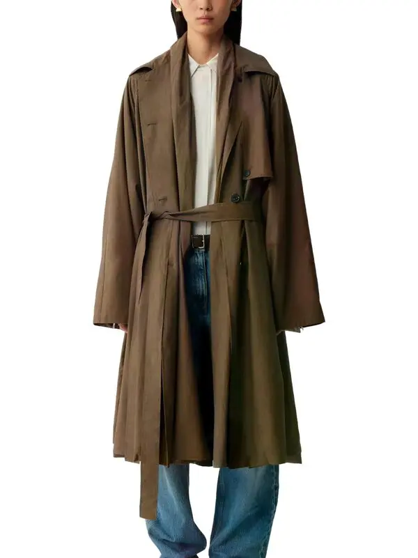 Calvin Klein Belted Storm-flap Trench Coat - Brown