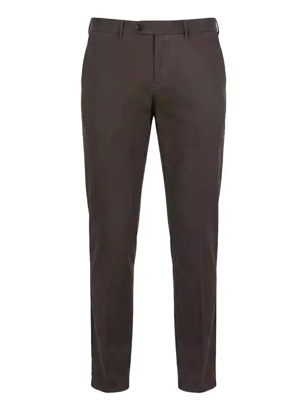 Brunello Cucinelli Straight-leg Cotton Trousers - Brown