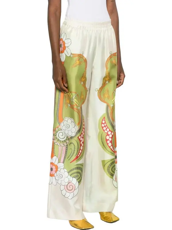 La DoubleJ Palazzo Placed Pants - Neutrals