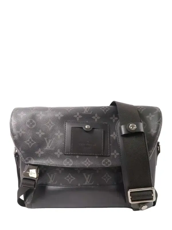LOUIS VUITTON Monogram Eclipse Voyager Crossbody Bag - Black