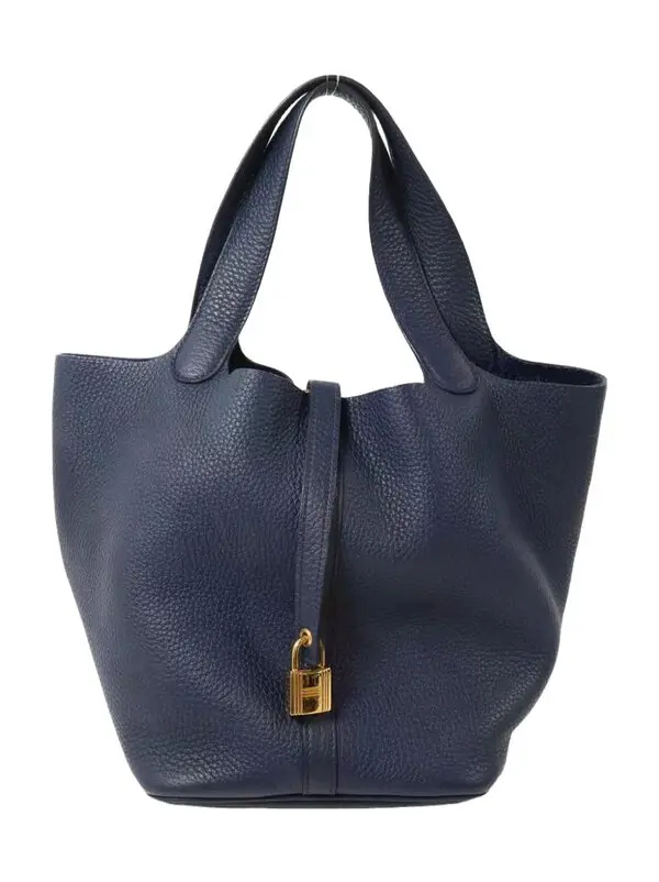 Hermès Mm 22 Picotin Lock Tote Bag - Blue