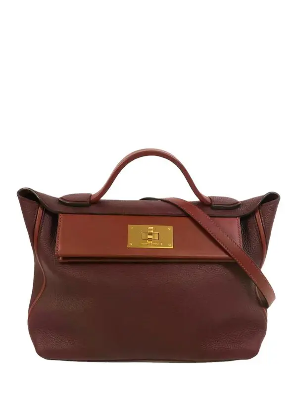 Hermès 24/24 Leather Tote Bag - Red