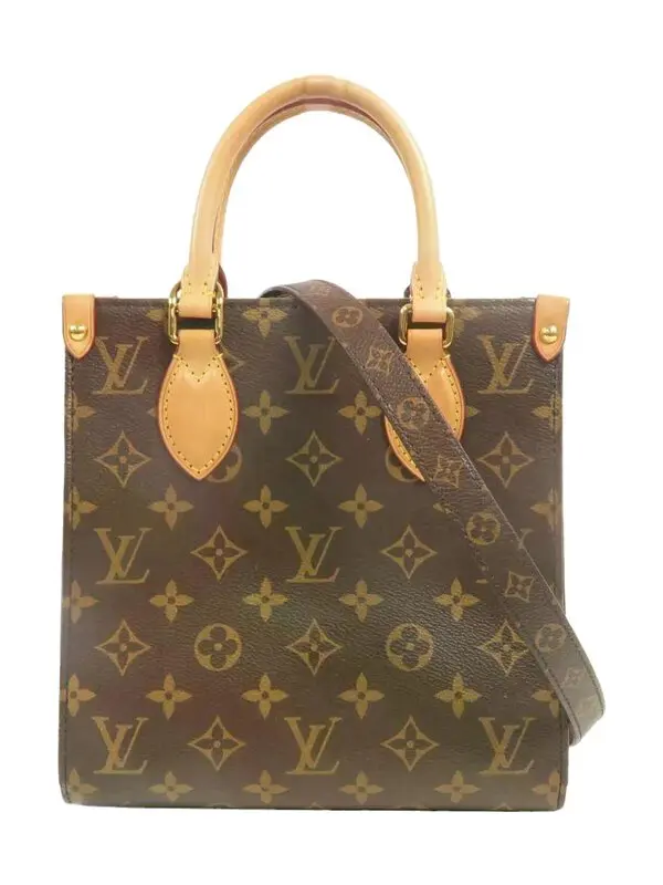 LOUIS VUITTON Bb Sac Plat Monogram Canvas Tote Bag - Brown