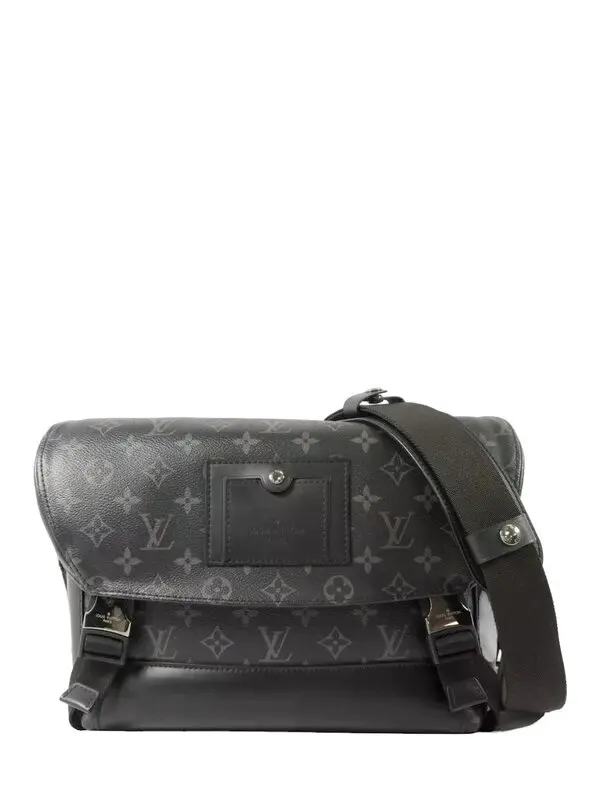 LOUIS VUITTON Monogram Eclipse Voyager Messenger Pm Bag - Black
