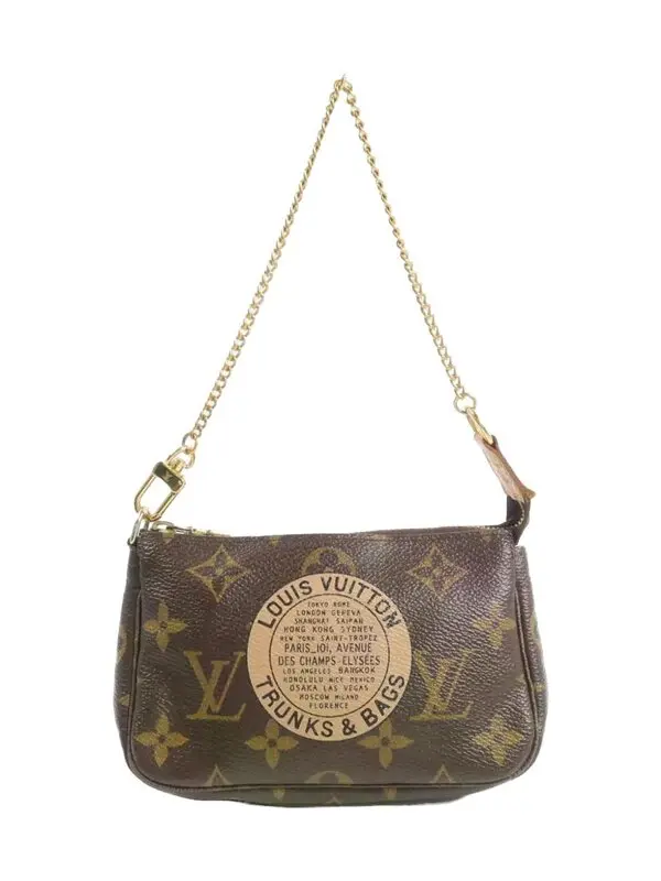 LOUIS VUITTON Mini Monogram Clutch Bag - Brown