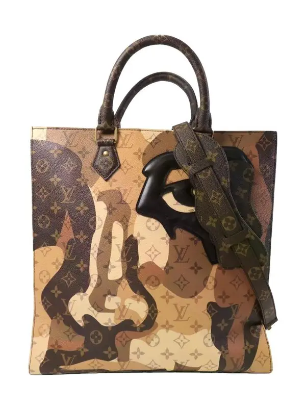 LOUIS VUITTON Monogram Sac Plat Tote Bag - Brown