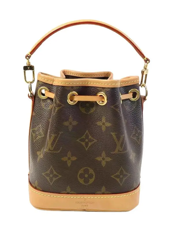 LOUIS VUITTON Monogram Nano Noe Handbag - Brown