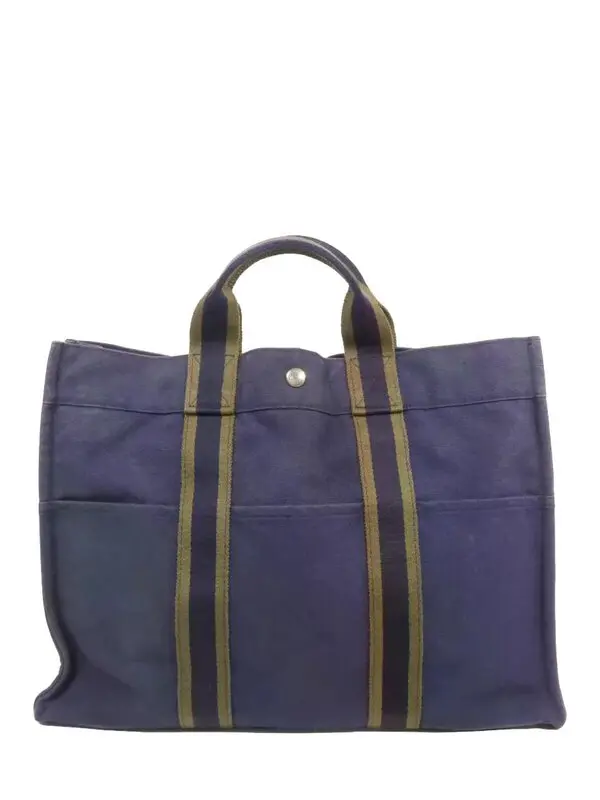 Hermès Herline Canvas Tote Bag - Blue