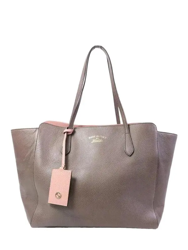 Gucci Pebbled Leather Shoulder Bag - Brown