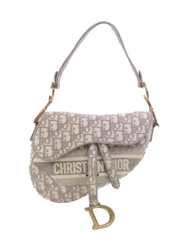 Dior Medium Saddle Shoulder Bag - Grey