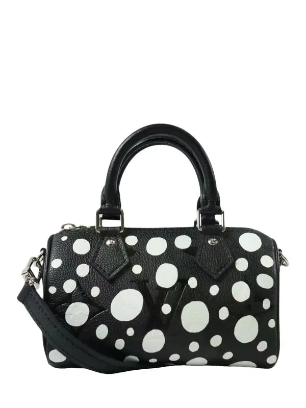 LOUIS VUITTON Monogram Empreinte Nano Speedy Shoulder Bag - Black