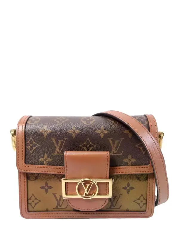LOUIS VUITTON Mini Dauphine Monogram Crossbody Bag - Brown