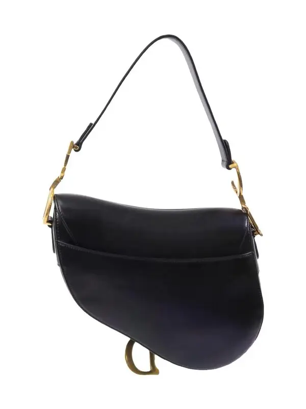 Dior Saddle Leather Shoulder Bag - Black
