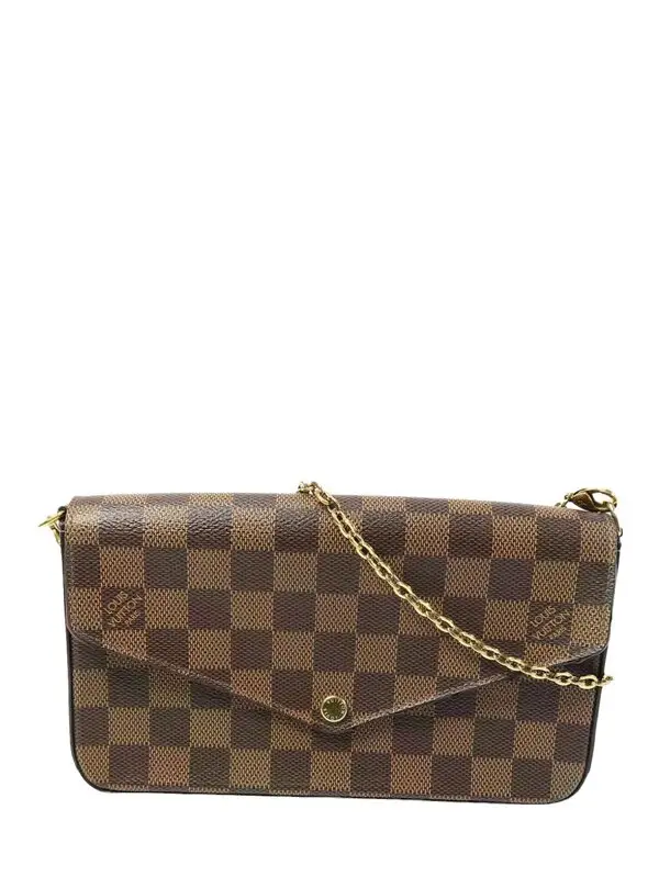 LOUIS VUITTON Félicie Damier Shoulder Bag - Brown