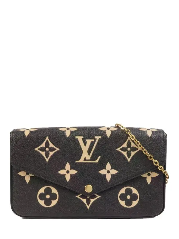 LOUIS VUITTON Félicie Pochette Monogram Clutch Bag - Black