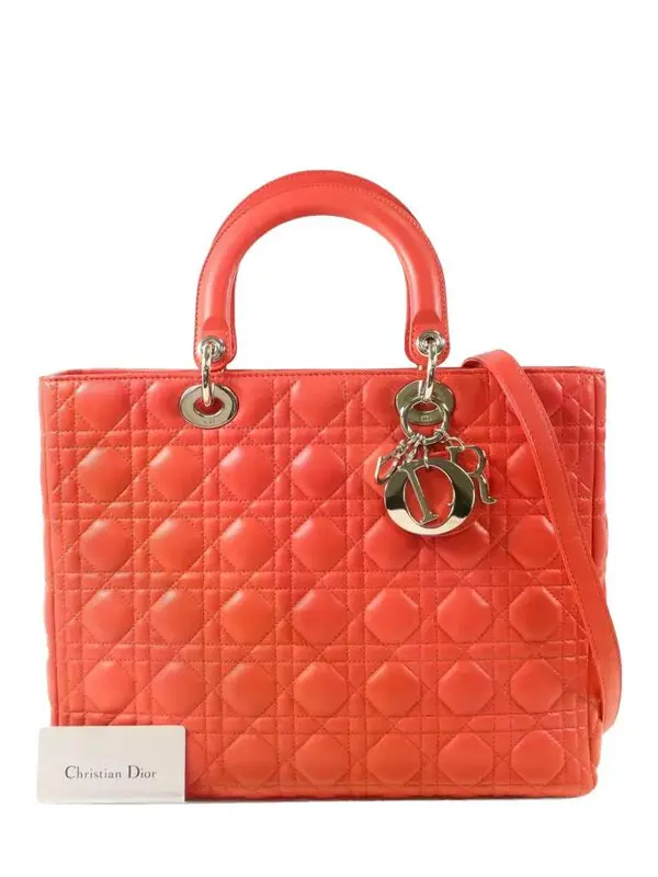 Dior Lady Tote Bag - Red