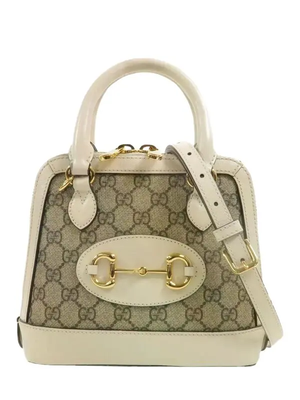Gucci Horsebit 1955 Gg Shoulder Bag - Neutrals