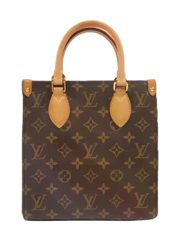 LOUIS VUITTON Bb Sac Plat Monogram Tote Bag - Brown