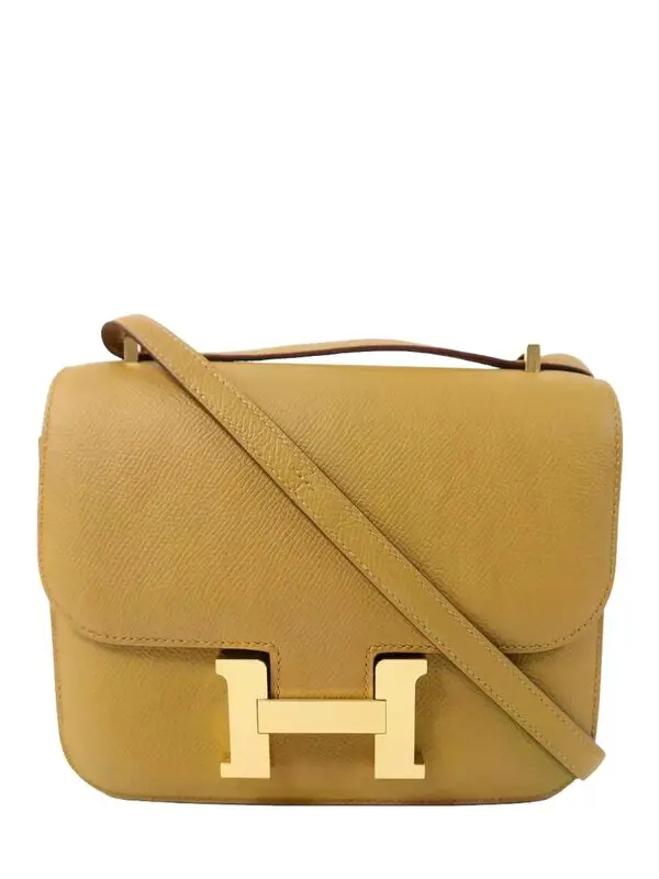 Hermès Mini Constance Epsom Leather Shoulder Bag - Neutrals