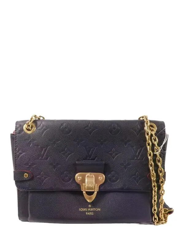 LOUIS VUITTON Monogram Empreinte Vavin Pm Shoulder Bag - Blue