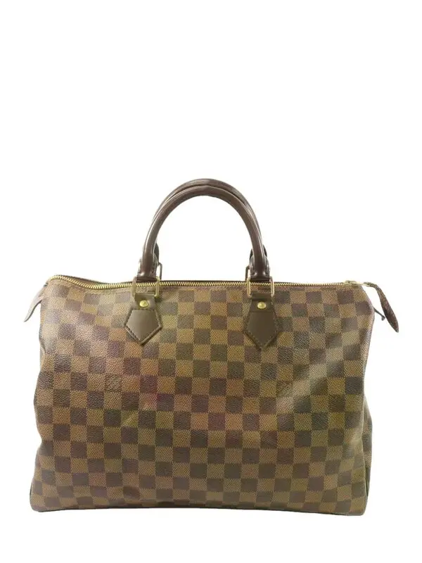LOUIS VUITTON Damier Ebene Speedy 35 Handbag - Brown