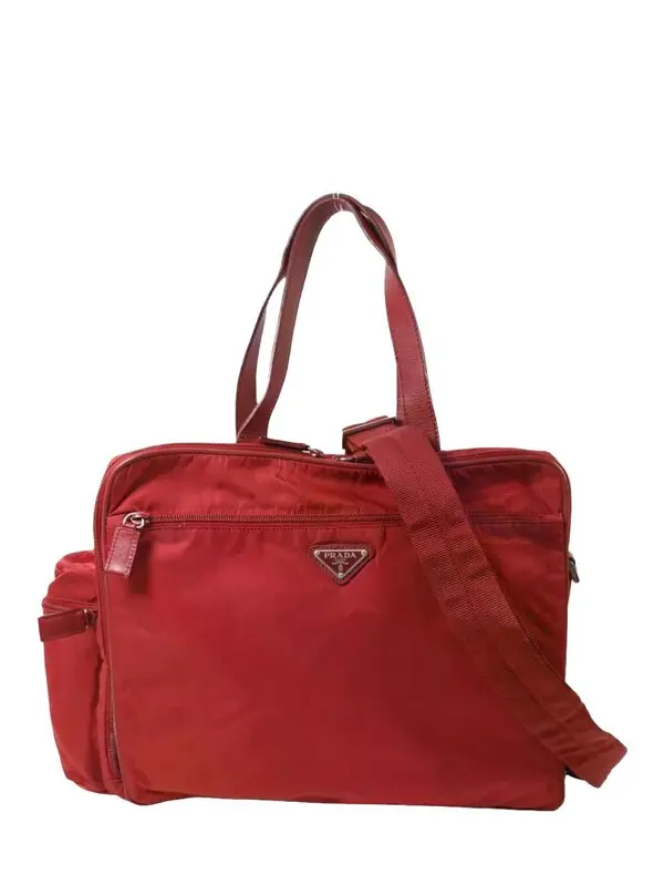 Prada Tessuto Shoulder Bag - Red