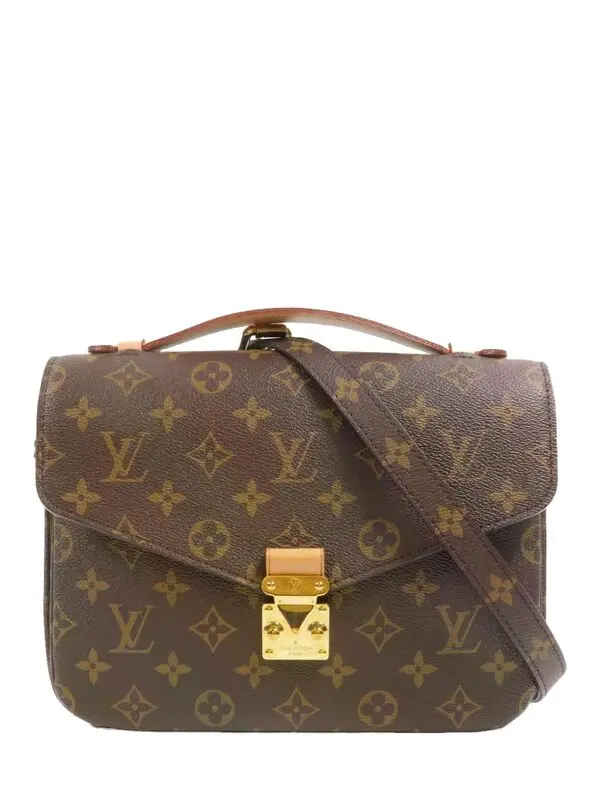 LOUIS VUITTON Monogram Pochette Metis Tote Bag - Brown