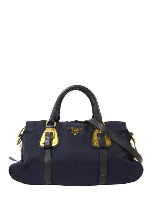 Prada Buckled-detail Tote Bag - Blue