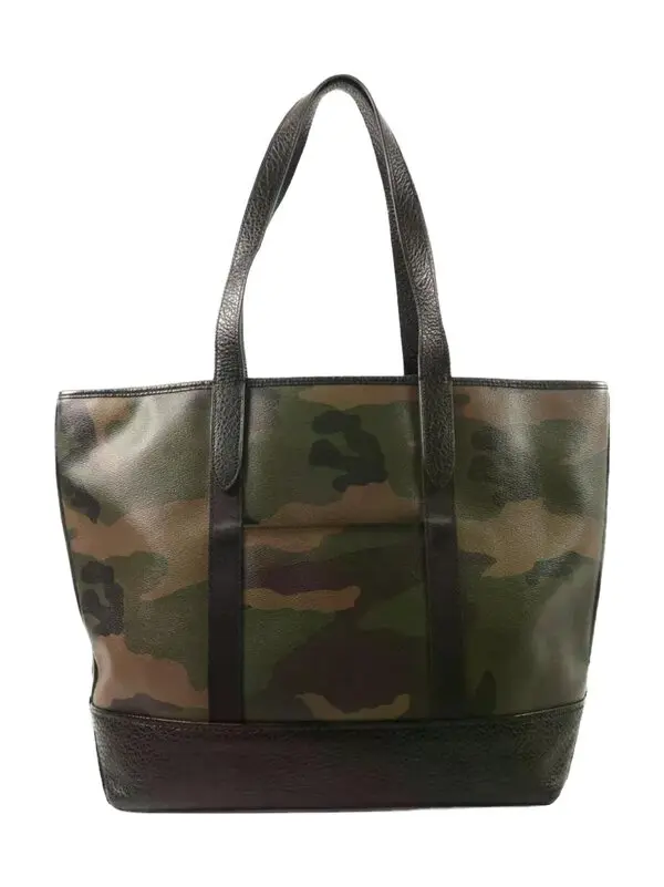 COACH VINTAGE Camouflage Pattern Shoulder Bag - Black