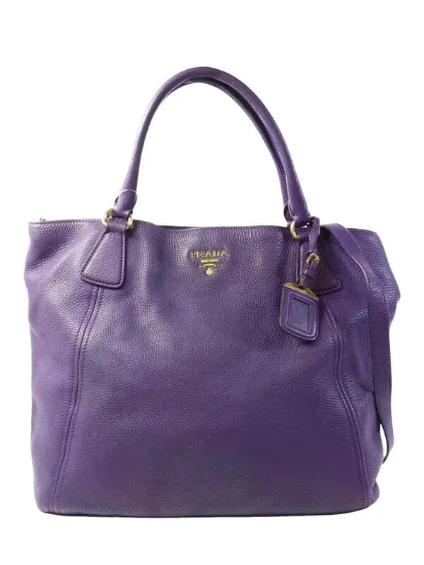 Prada Daino Tote Bag - Purple